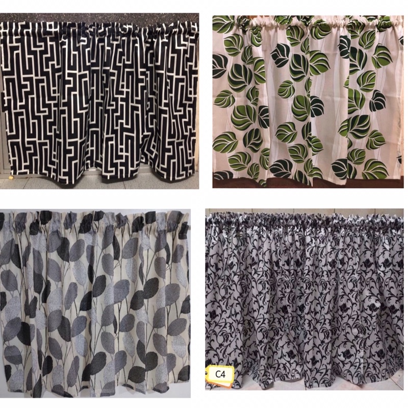 Lababo Curtain Kitchen Sink Curtain/Window Curtain (Straight lang ...