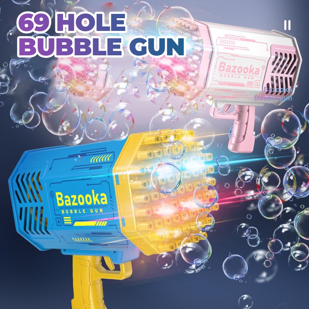 BYJ 69 Hole Bazooka Bubble Gun for Kids Pool Toys Water Toys | Shopee ...
