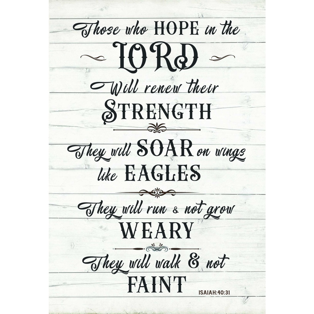 Those Who Hope In the Lord Isaiah 40:31 Wall Decor Home Decor Bible ...