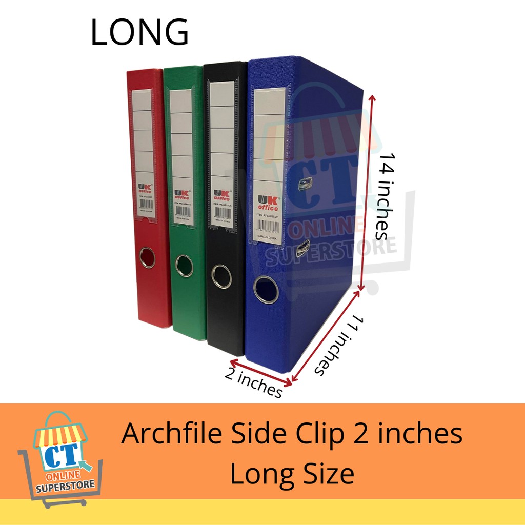 SIDE-CLIP 2 inch Lever Arch File Folder With 2 Ring and Metal Finger ...