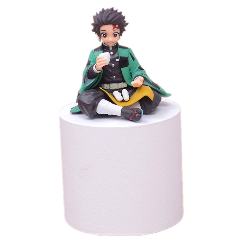 10-14Cm Anime Figure Demon Slayer Sit Version Kamado Tanjirou Agatsuma ...