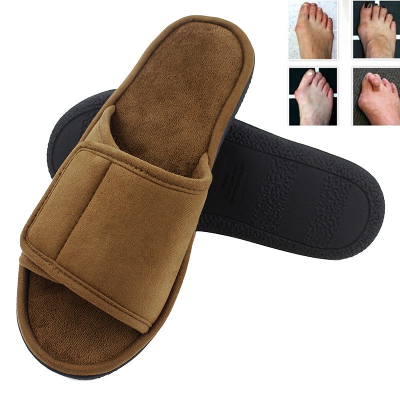 Diabetic foot slippers Foot swelling adjustable width Thumb valgus ...