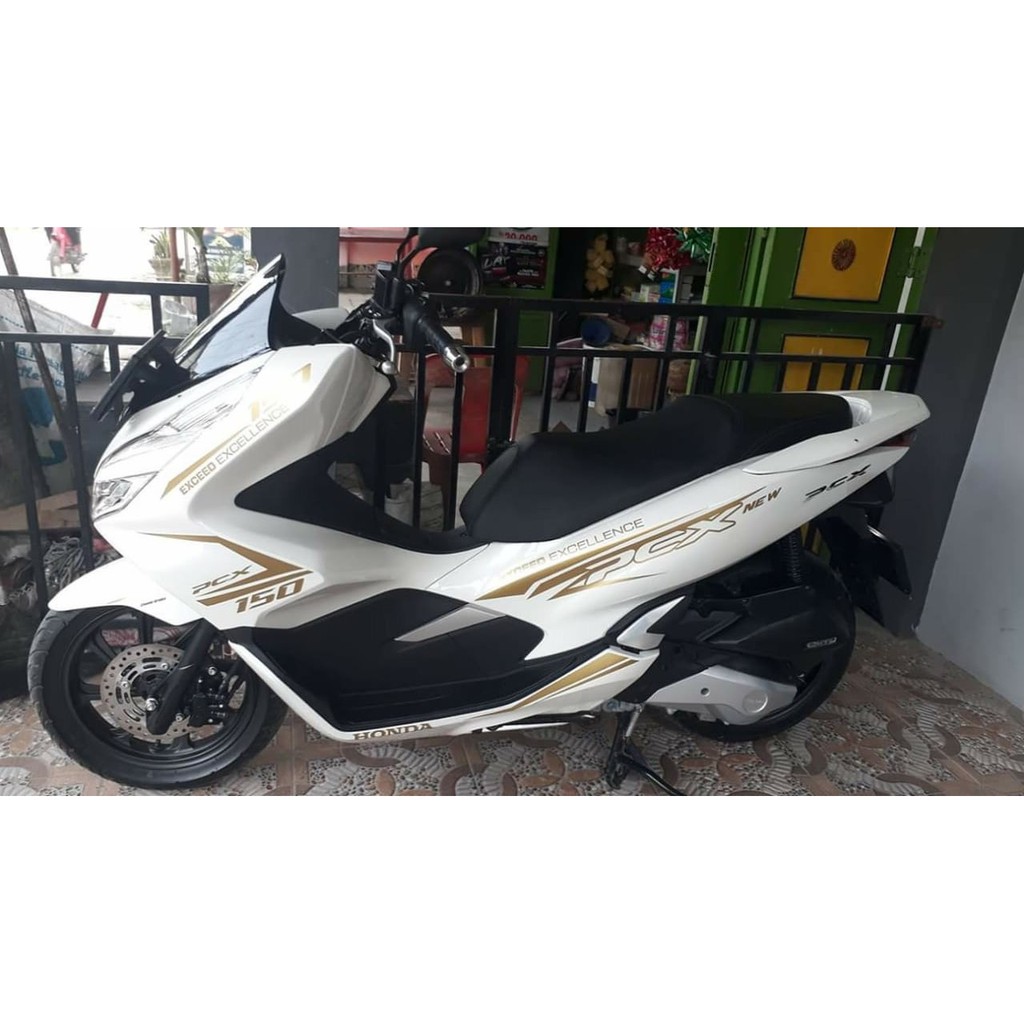BEST SELLER - Cutting Sticker Striping PCX 150 PCX 160 White Gold ...