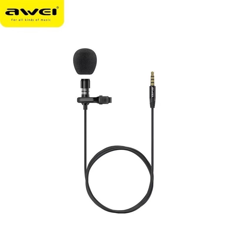 100% original Awei MK1 Clipper Microphone 3.5mm jack noise reduction ...