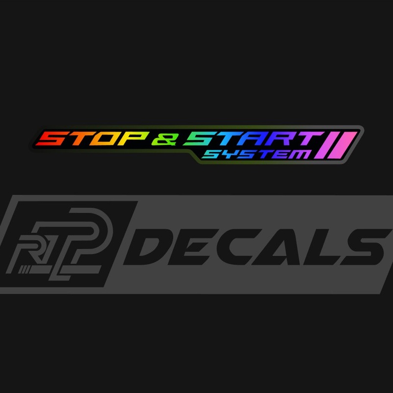 STOP AND START SYSTEM DECAL STICKER | Shopee Philippines