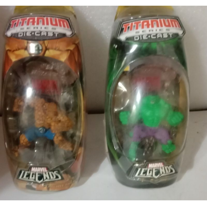 Hasbro Titanium Series DIE CAST "THING AND HULK" MARVEL LEGENDS OPENED ...
