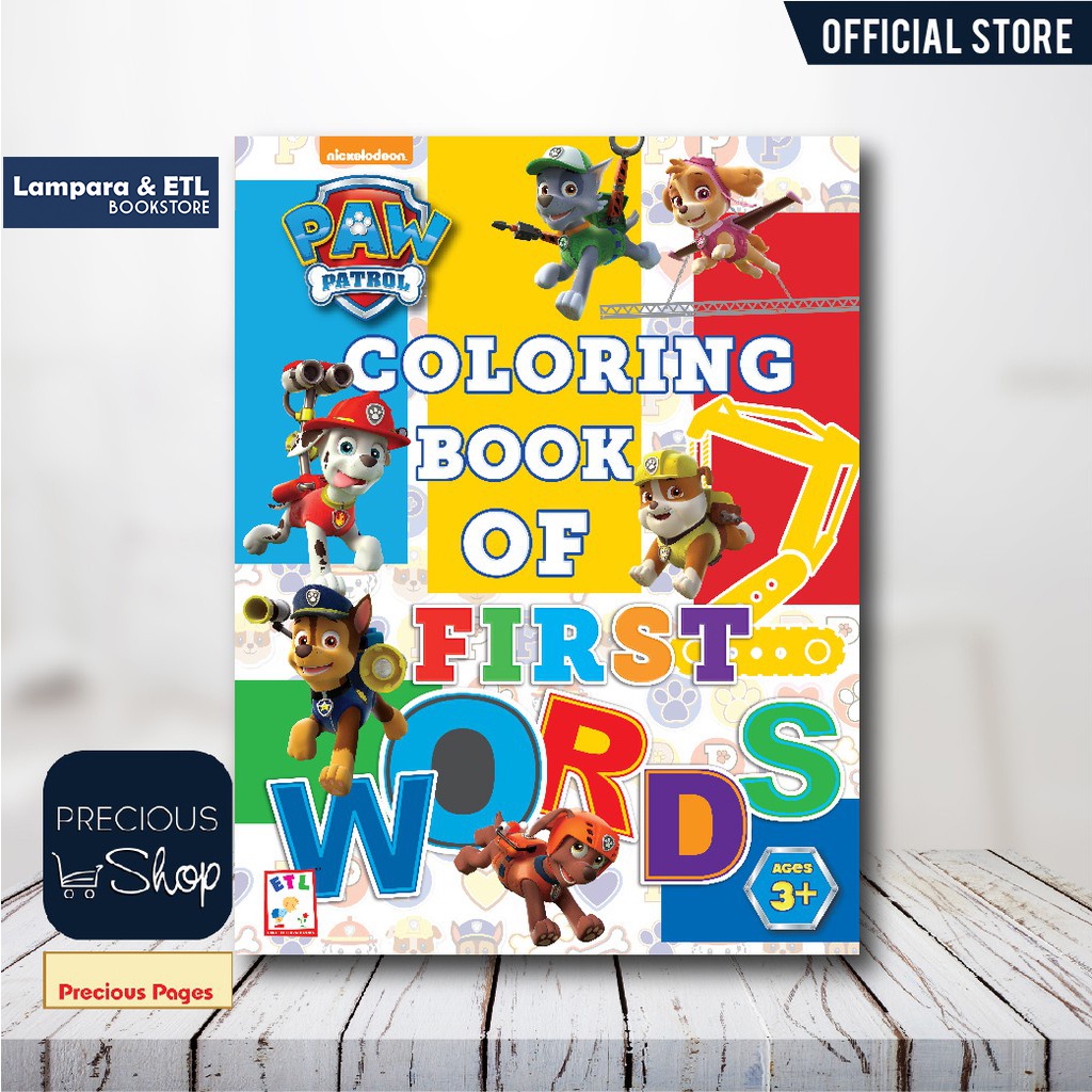 Paw Patrol - Coloring Book of First Words | Shopee Philippines