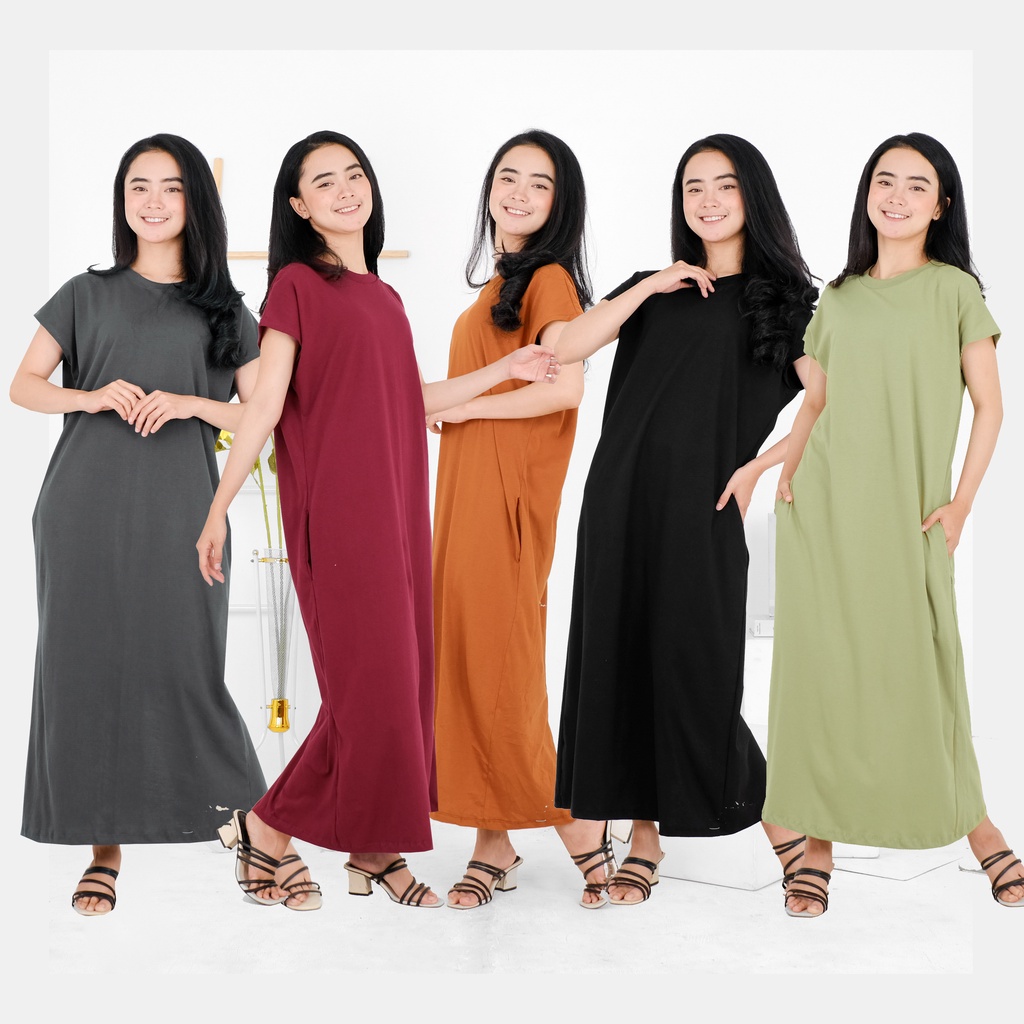 Women's CASUAL DRESS / INNER DRESS / LONG BASIC TEE / OVERSIZE BASIC ...