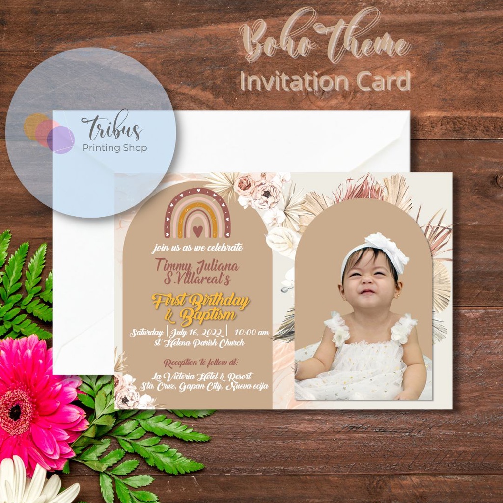 Boho Theme Invitation Card | Shopee Philippines