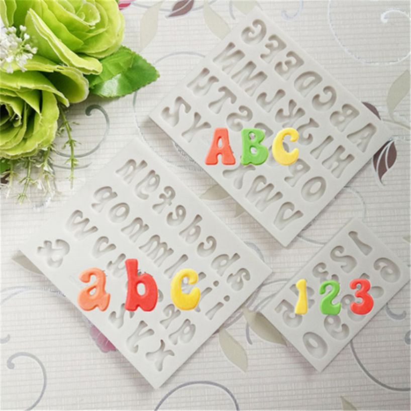Numbers Molds Letters Silicone Mold 3D Fondant Mold Cakes Decorating ...