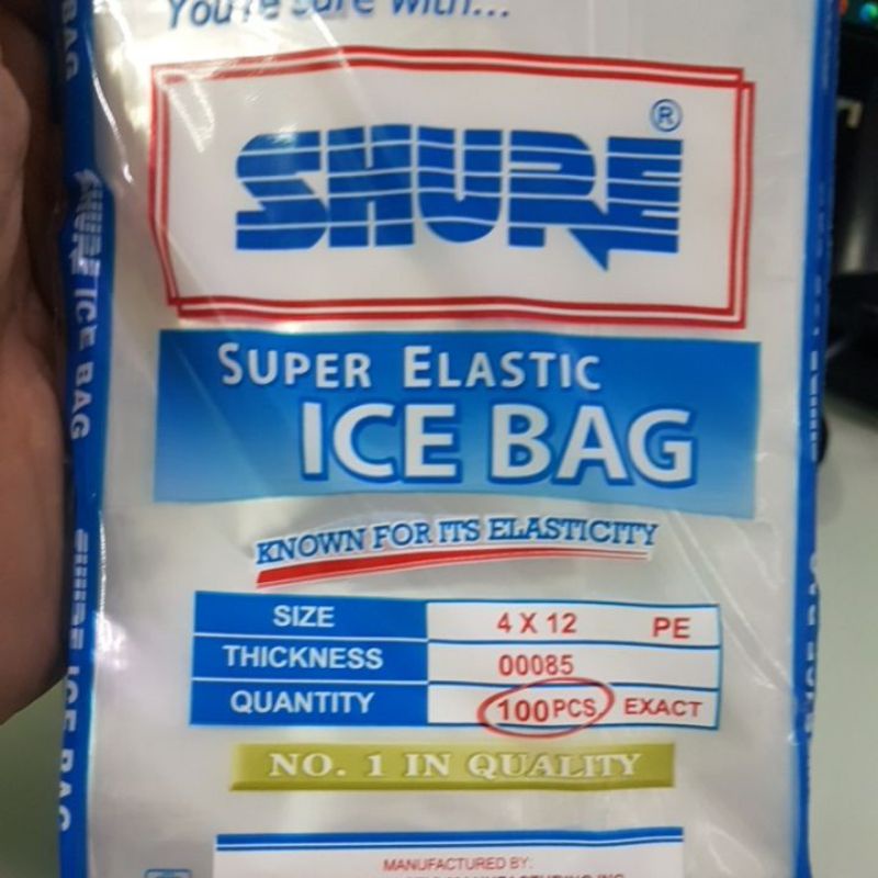 4x12 Shure Ice Bag 0.00085 Yelo 100's | Shopee Philippines