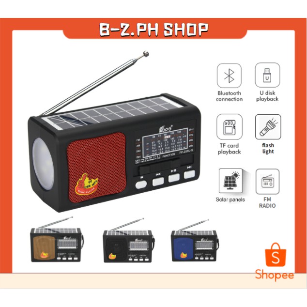 Multifunction Rechargable 3 Band Solar Powered Radio With Bluetooth ...
