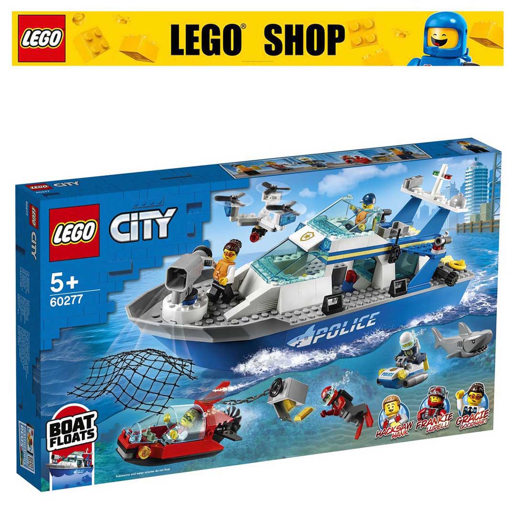 LEGO® City Police 60277 Police Patrol Boat (276 Pieces) Toys For Kids ...