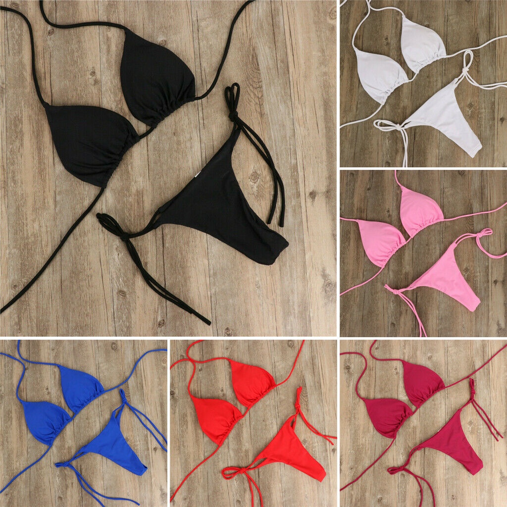Summer Beach Bandage Bikini Sets Womens Sexy Swimwear Micro Bikini Set