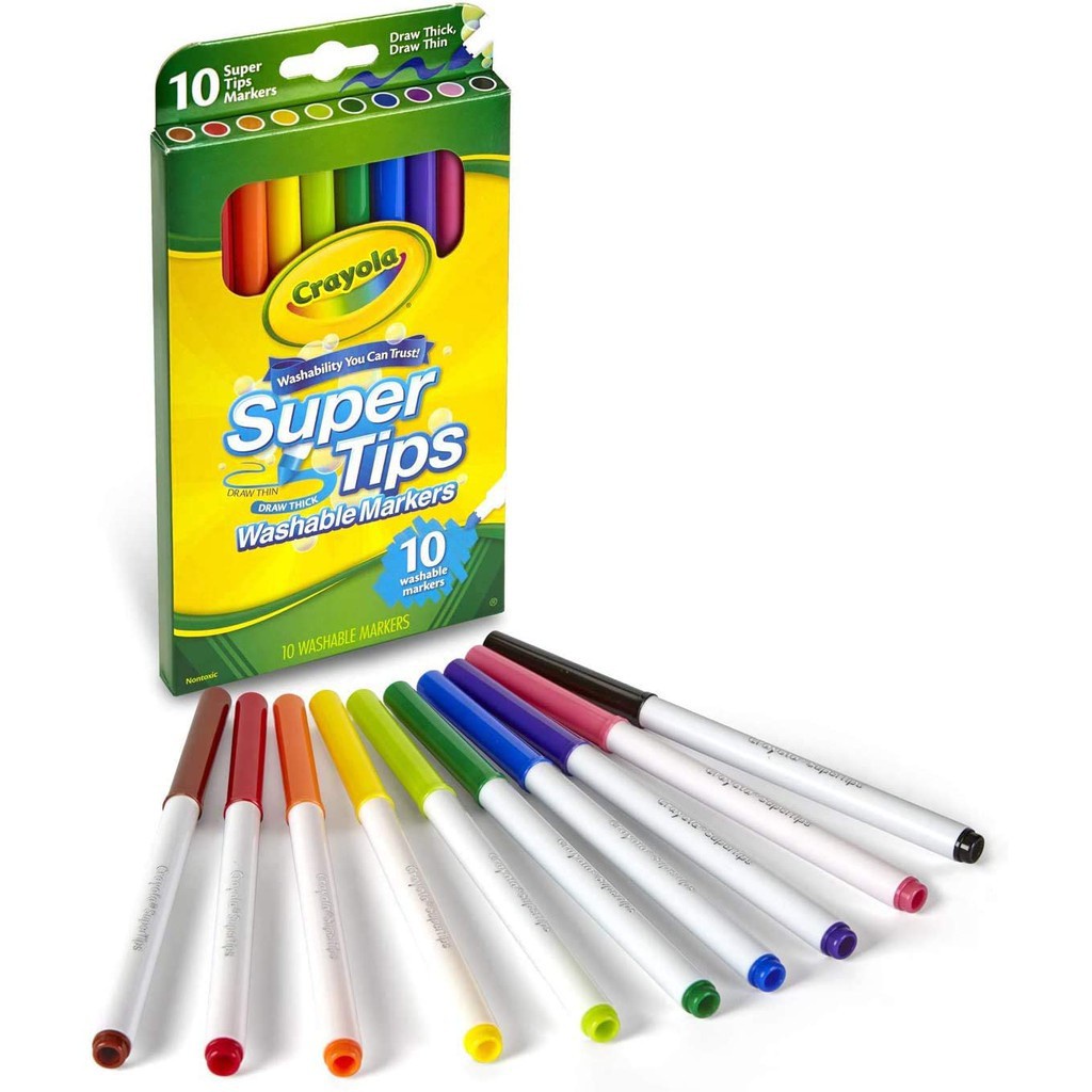 Crayola Super Tips Washable Markers | 10 Color 20 Colors | SuperTips ...