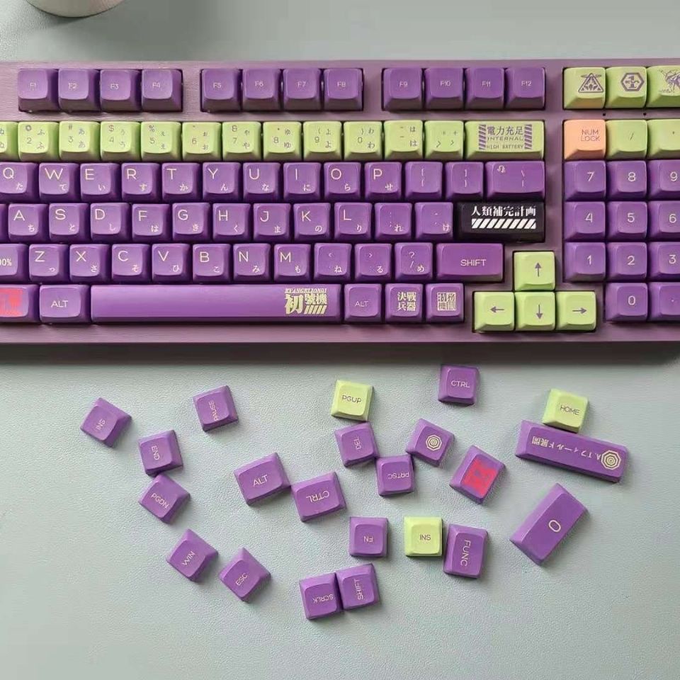EVA Japanese Theme Key Cap 120 Key PBT Thermal Sublimation XDA Height ...
