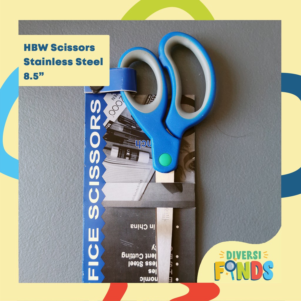 HBW Scissors / Gunting 8.5" Stainless Steel / Ergonomic Handles ...
