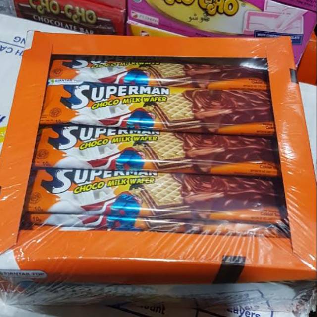 Superman Choco Milk Wafer 1box Contents 20pcs | Shopee Philippines