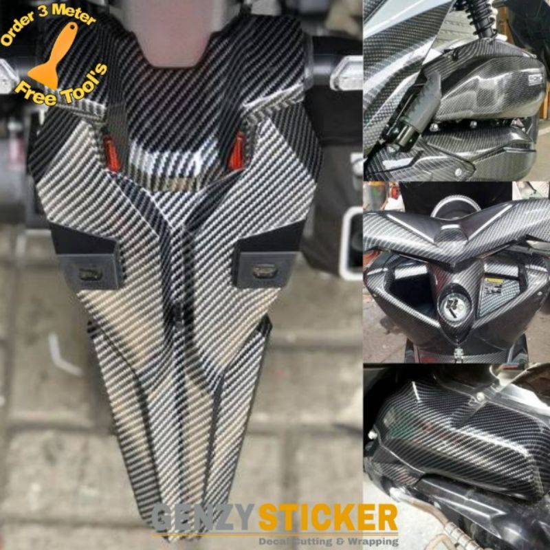 2d carbon kevlar scotlet sticker, dashboard scotlet rough body sticker ...
