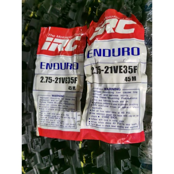 IRC ENDURO OFFROAD TIRE(4.10X18VE33/2.75X21VE35) | Shopee Philippines