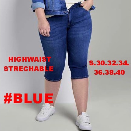 AUGUST DENIM TOKONG Curvy Fit w/BLECHIN DSGN HIGHWAIST PLUS SIZE STRECHABLE | Shopee Philippines