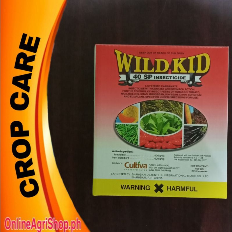 WILD KID 40 SP SYSTEMIC CARBAMATE METHOMYL (500 GRAM BOX) | Shopee ...