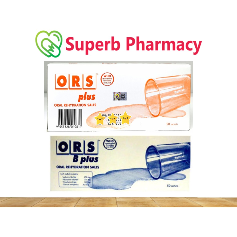 ORS B Plus Oral Rehydration Salts 50'S (1BOX) | Shopee Philippines