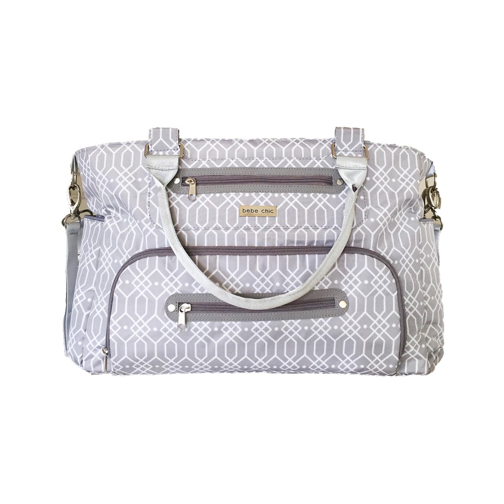 Bebe Chic Soho Gray Diaper Bag Mommy Bag Nappy Bag Baby Bag | Shopee ...