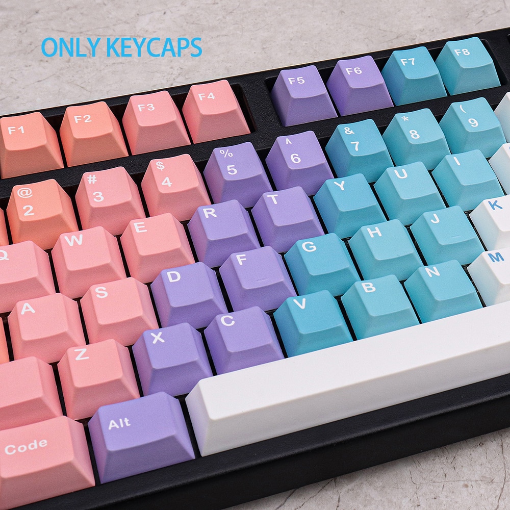 PBT Keycap 130 Keys Cherry Profile DYE-SUB Personalized Gradient ...