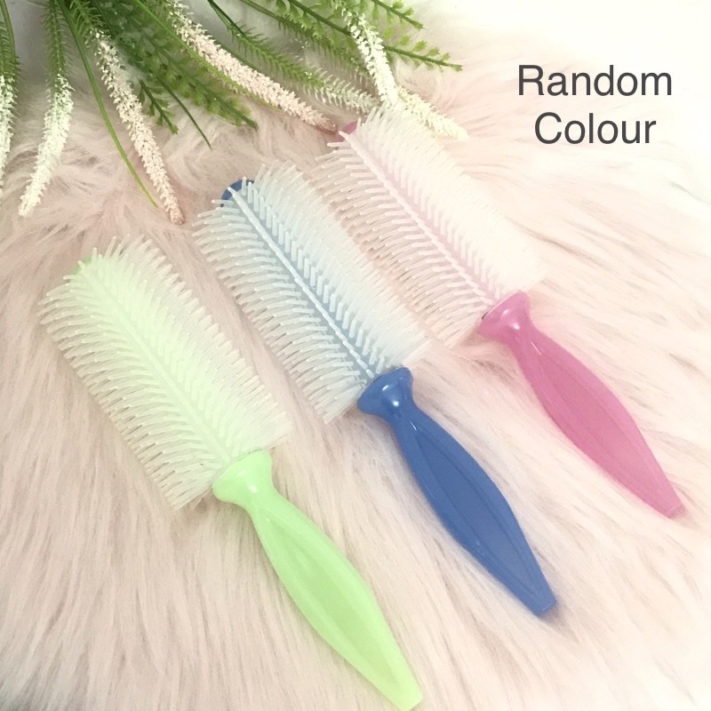 🇲🇾READY STOCK🇲🇾sikat rambut Round-Roll Comb Straight Comb Cylindrical ...