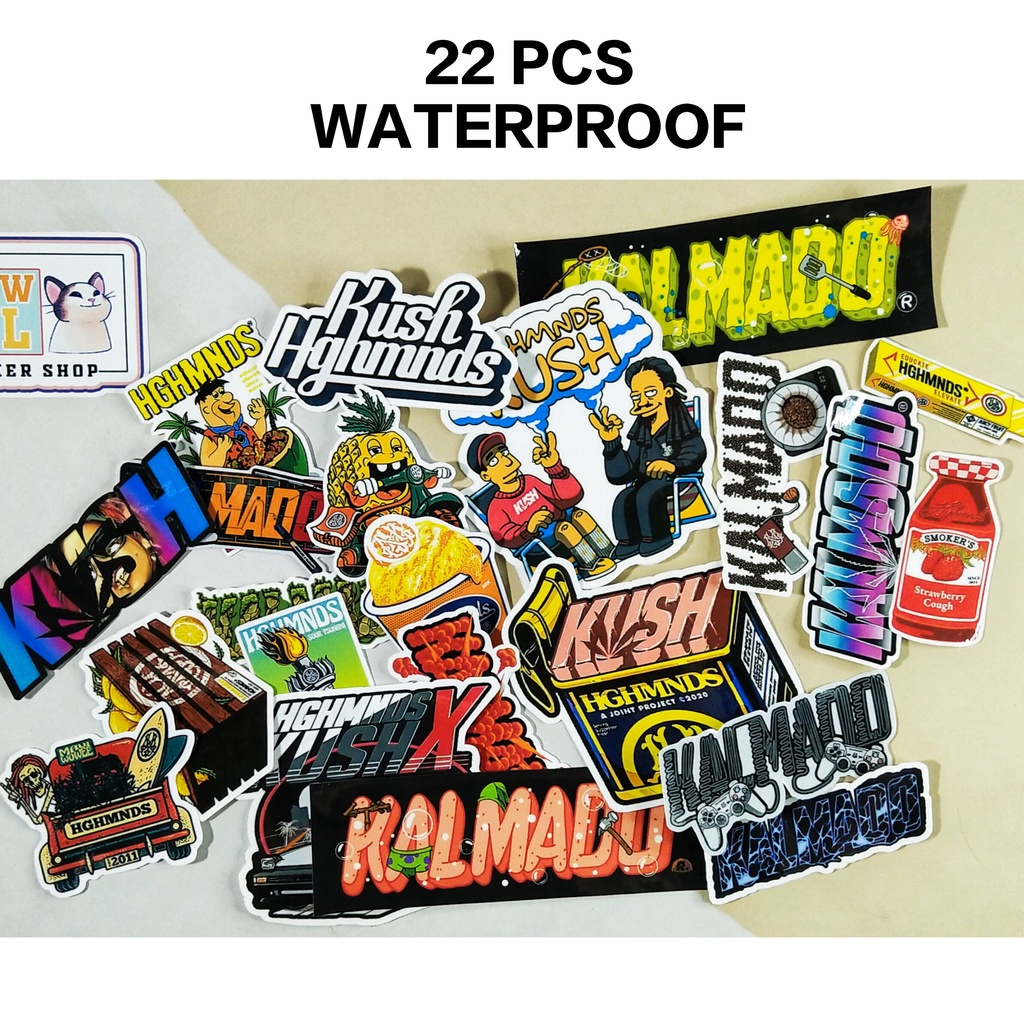[22 pcs] KUSHXKALMADO CLOTHING VINYL STICKERS | Shopee Philippines