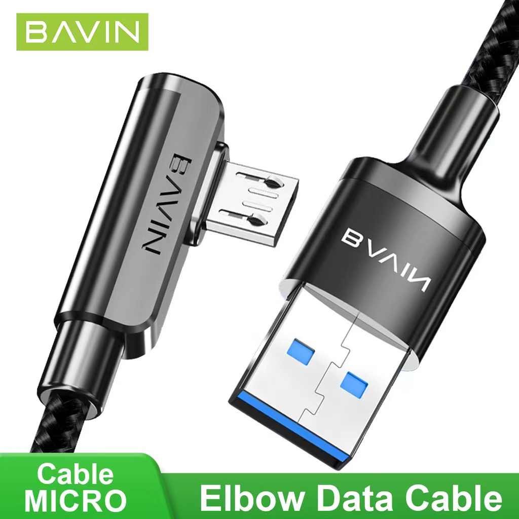 BAVIN CB211 2.4A Quick Charging USB Cable w/ 90 Degree Angle & Elbow ...