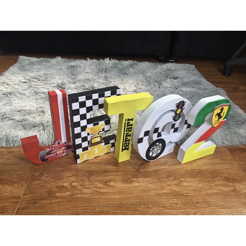 Ferrari Theme Letter Standee (per letter) | Shopee Philippines