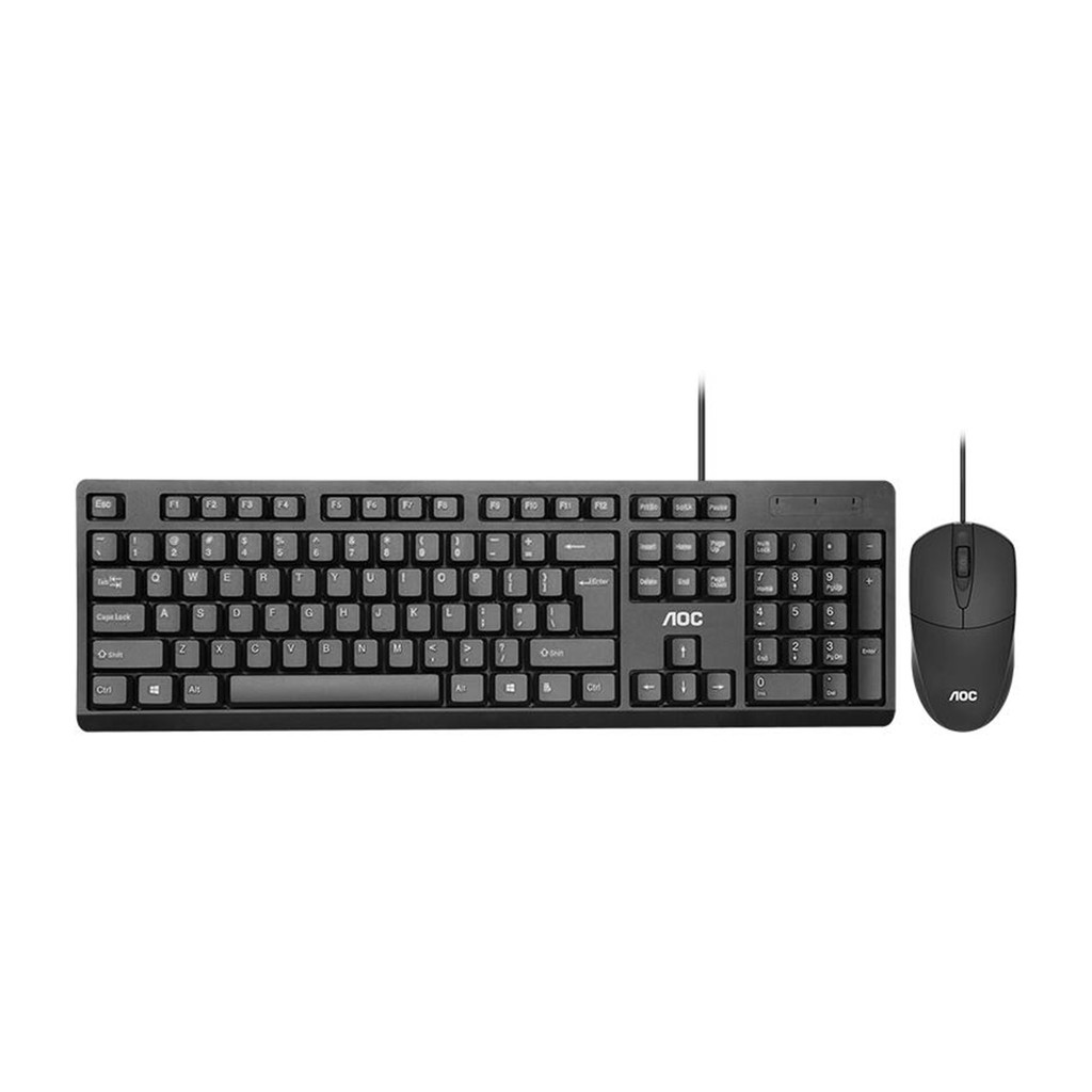 AOC KM160 Wired Office Keyboard and Mouse Set | Shopee Philippines