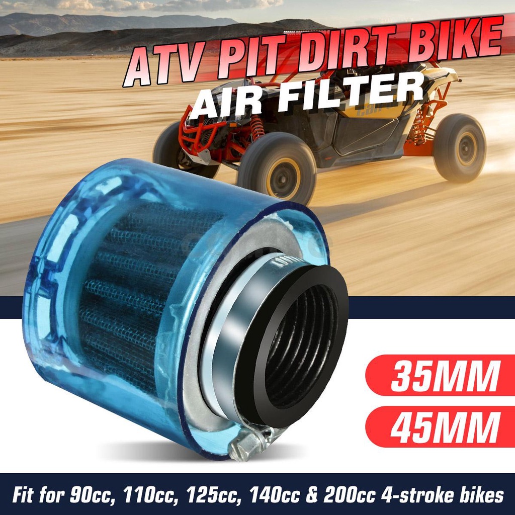 35mm SPLASH PROOF PIT DIRT BIKE STYLE AIR FILTER 50cc 110cc 125cc ...
