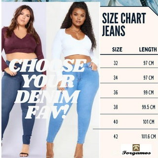 Size: 30-44 Plus Size Joni Jeans Stretchable Highwaist Denim Skinny Pants #801 | Shopee Philippines