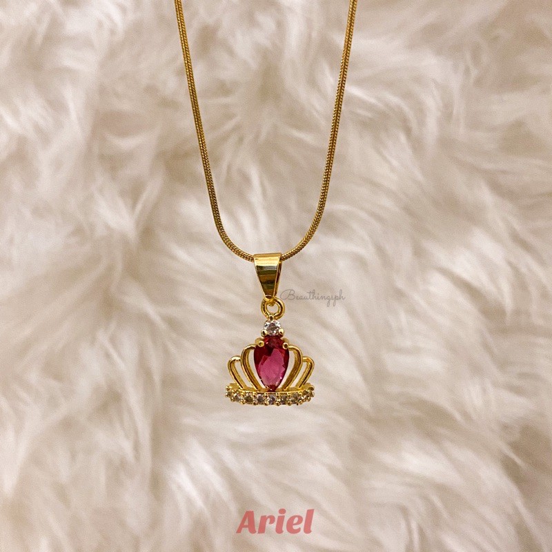 Disney Princess Crown Jewelry Gift Necklace with Free Box - Tala ...