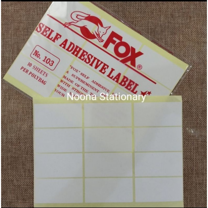 Fox Label Sticker / Fox Name Label / Invitation Name Sticker | Shopee ...