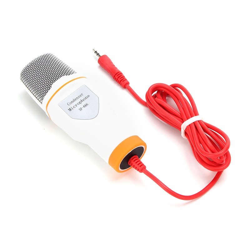 SF-666 Wired Microphone 3.5mm Audio Desktop Studio Condenser Microphone ...