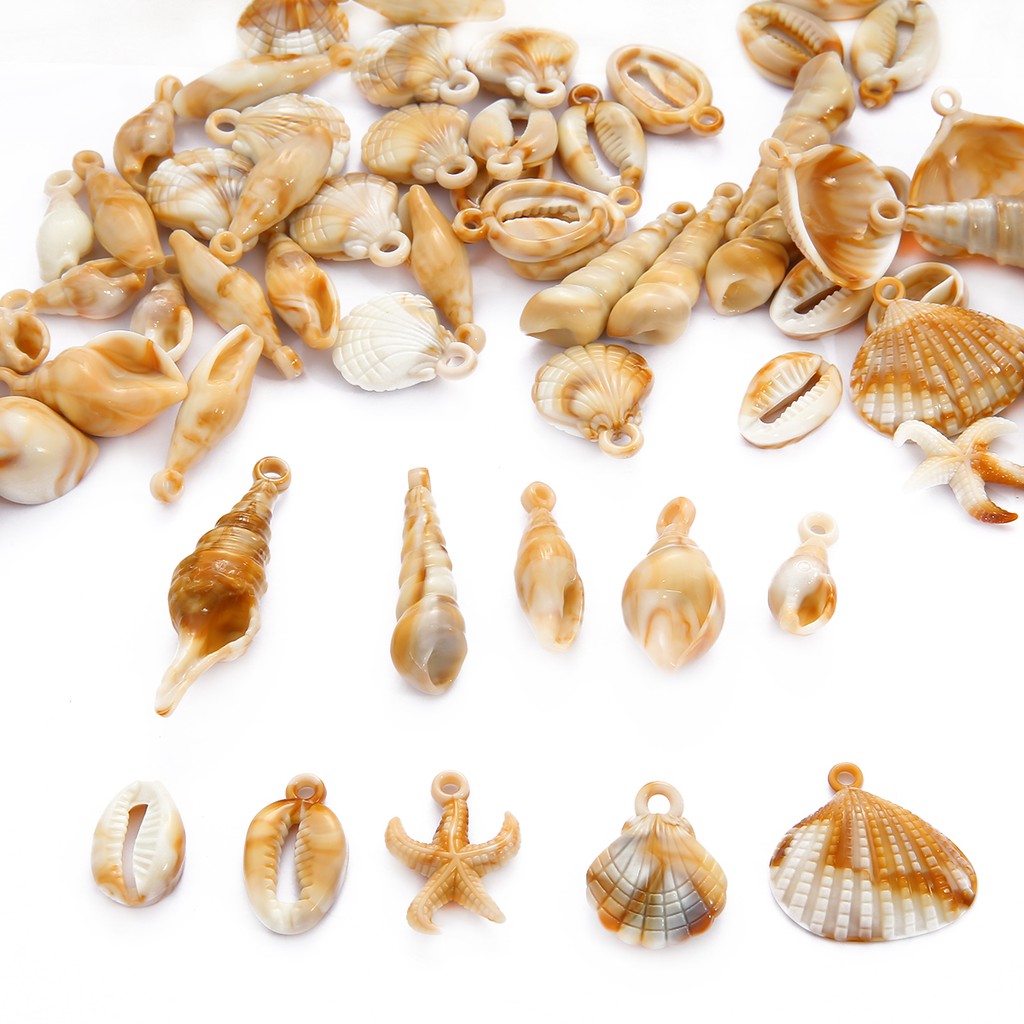 30g/bag Conch Fish Hippocampus Acrylic Shell Starfish Mixed Plastic ...