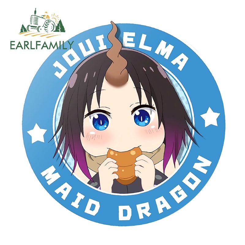 EARLFAMILY 13cm x 12.8cm for Kobayashi Maid Dragon Car Stickers ...