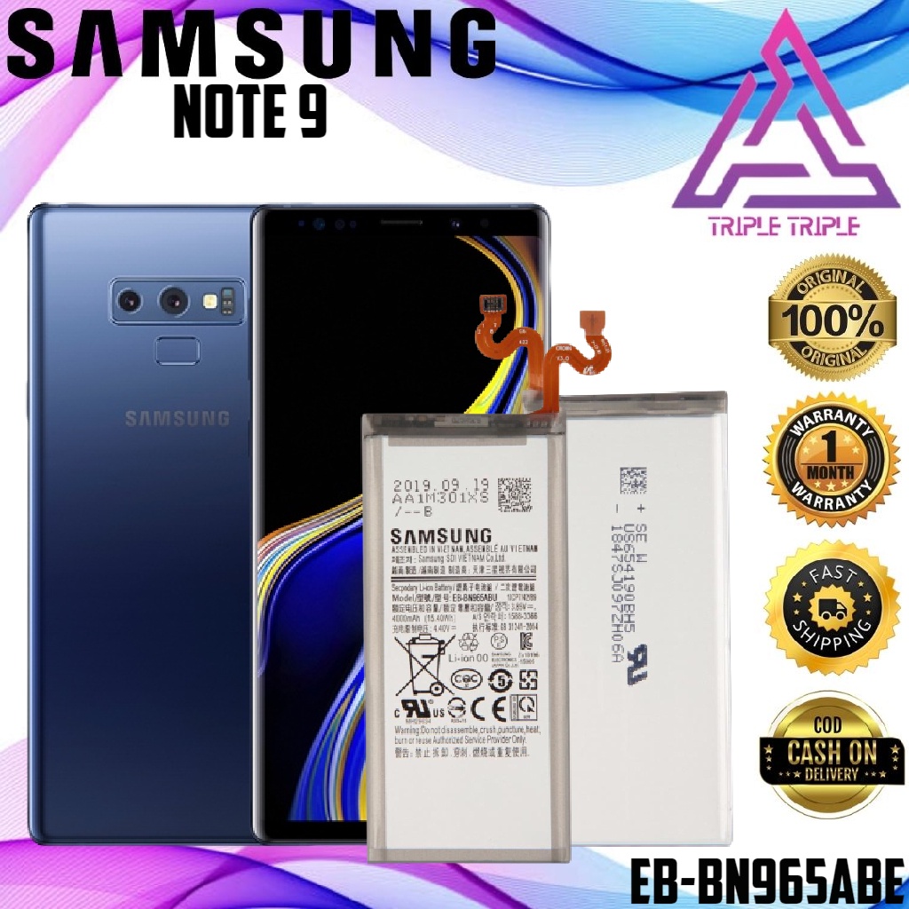 Samsung Galaxy Note 9 Battery Original, Model EB-BN965ABE Capacity ...
