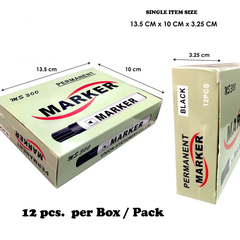 MS 300/12pcspermanent marker schoolsupplies office supply | Shopee ...