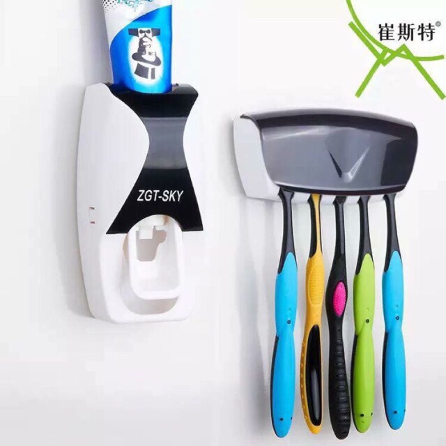 Touch me automatic toothpaste dispenser and toothbrush hold | Shopee ...