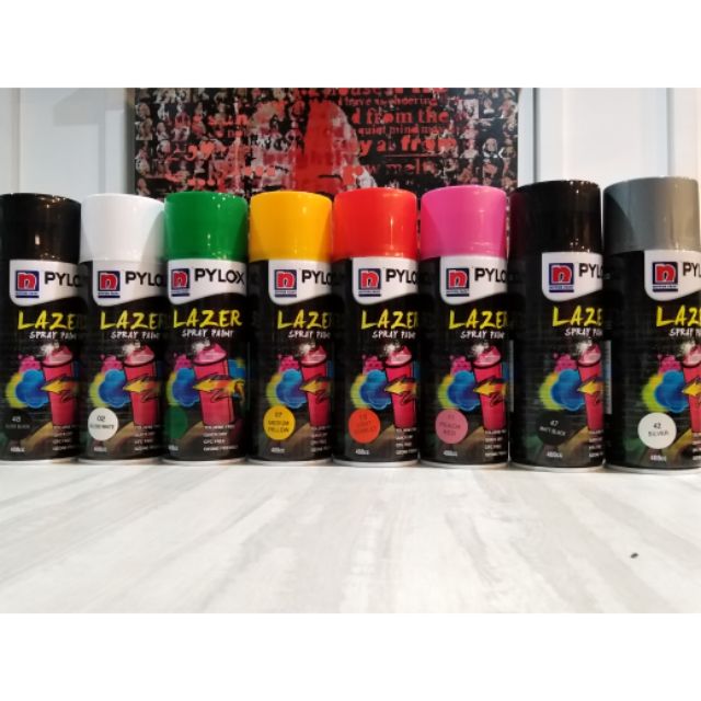 Pylox Lazer "Solid Colors" Acrylic Spray Paint #1-#20 | Shopee Philippines