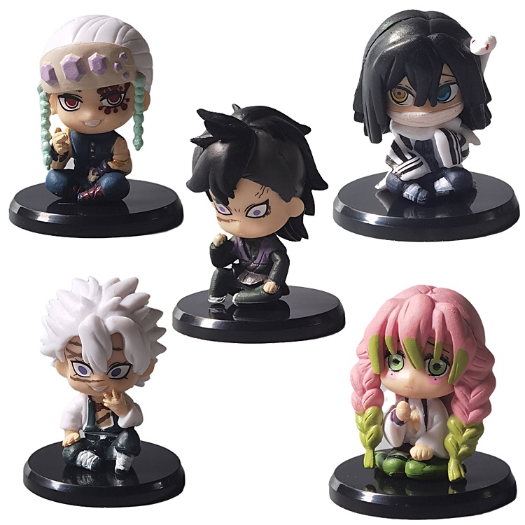 6pcs/set Kimetsu No Yaiba Figure Kamado Tanjirou Agatsuma Zenitsu Action Figure Demon Slayer ...