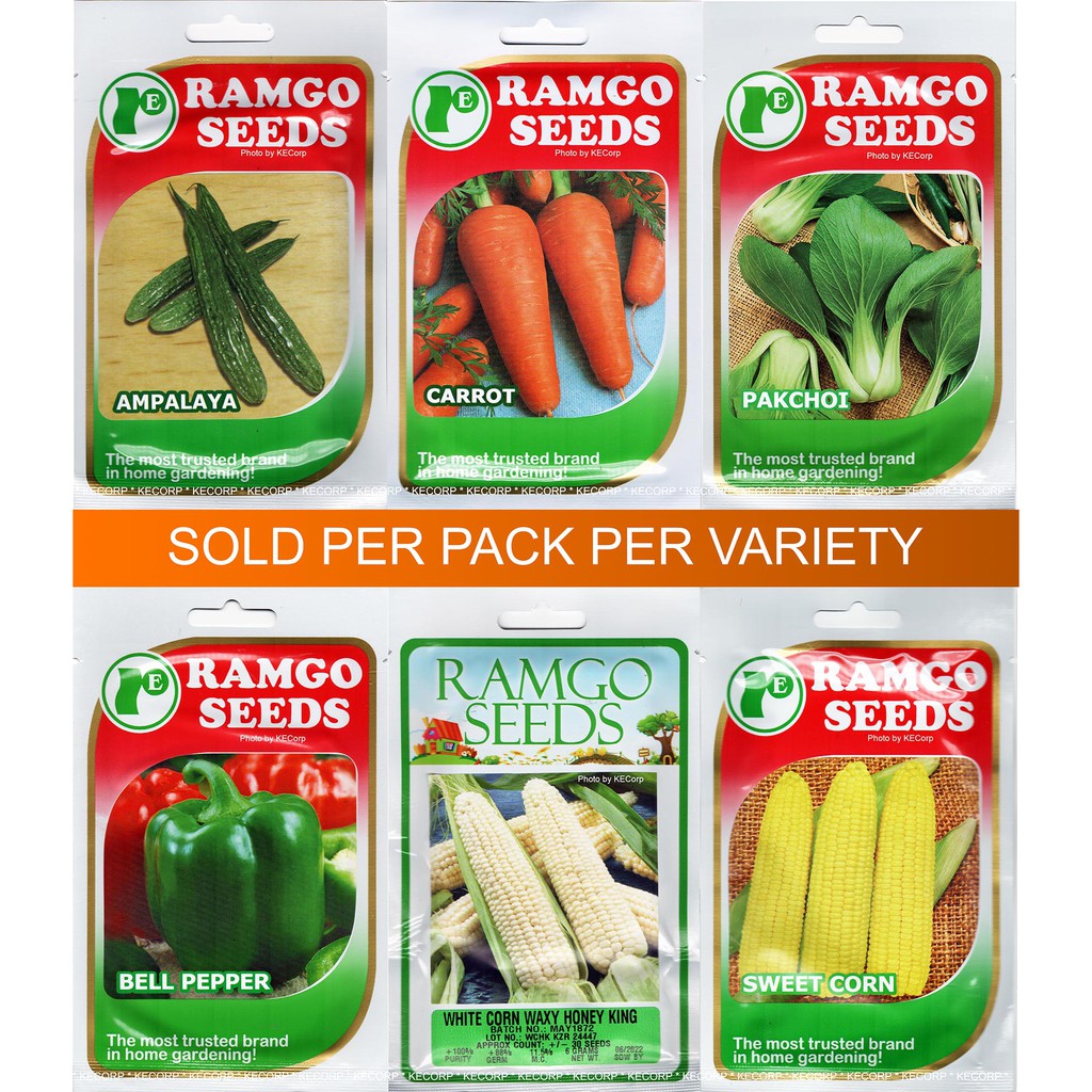 Ramgo Seeds - Sold Per Pack Per Variety - Pakchoi Bell Pepper Carrot ...