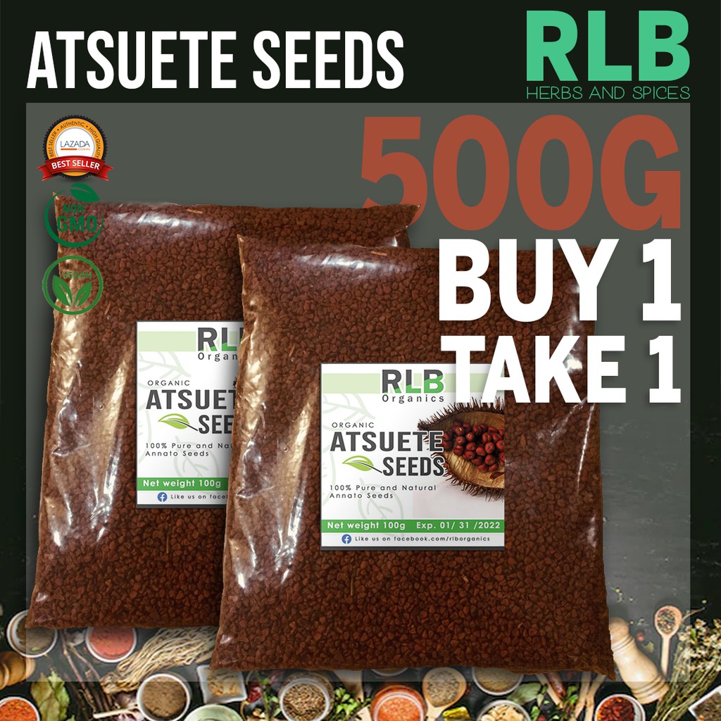 Buy 1 Take 1 - 500 grams Organic Natural Pure Annatto Seeds Atsuete ...