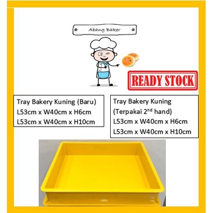 AbangBaker Yellow Cake Tray Bakery Tray Industry Plastic Tray Roti ...