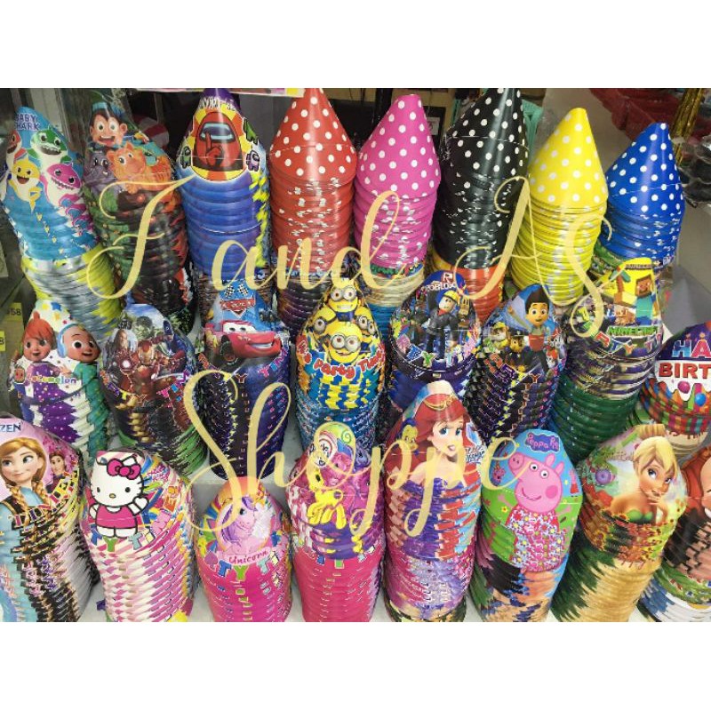 10pcs CHARACTER Party hat|10pcs per pack | Character Theme Party Hats ...